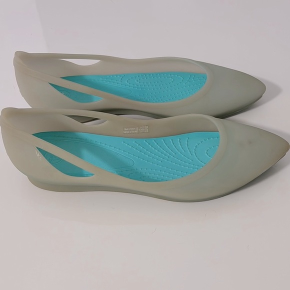 CROCS | Shoes | Crocs Gray And Blue Flats Sleek Minimalist Design Like ...